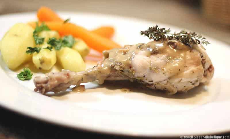 Cuisse de Lapin farcie aux herbes cuite à la vapeur