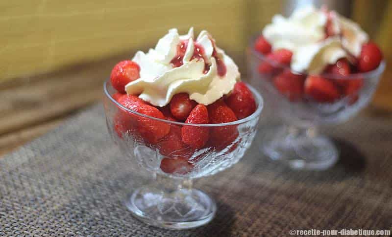 Fraises Gariguettes et Chantilly sans sucre