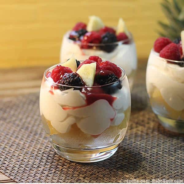 Crème Fouettée ( Chantilly ) allégée aux fruits