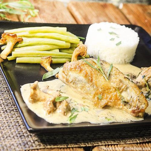 Pintade sauce Estragon et Girolles