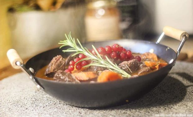 Civet de Kangourou au miel et Romarin