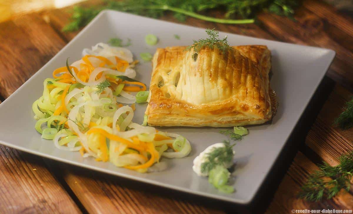 Feuilleté au Saumon et Pétoncles