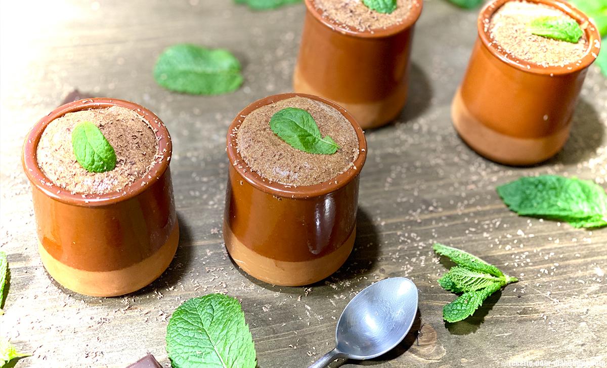 Mousse au Chocolat et Menthe (sans sucre)