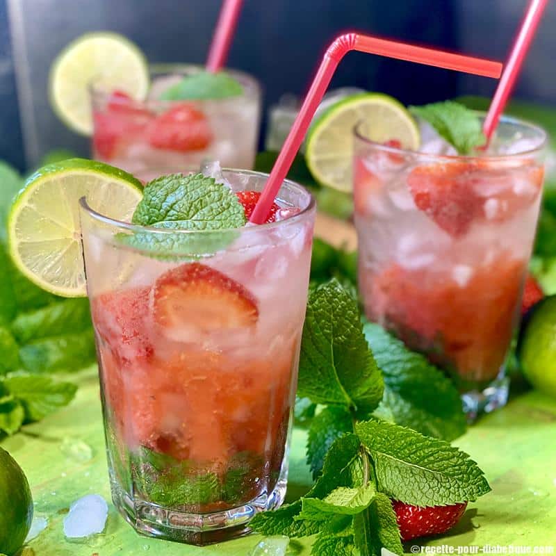 Virgin Mojito Fraise (sans sucre)