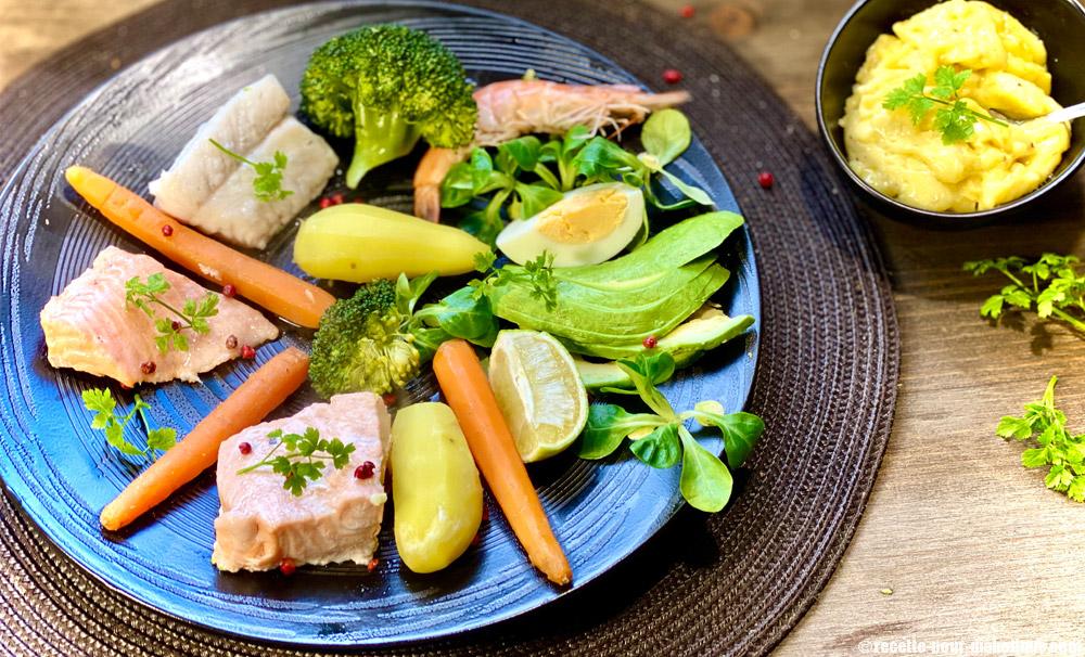 Poissons et Légumes vapeur à L'Aioli