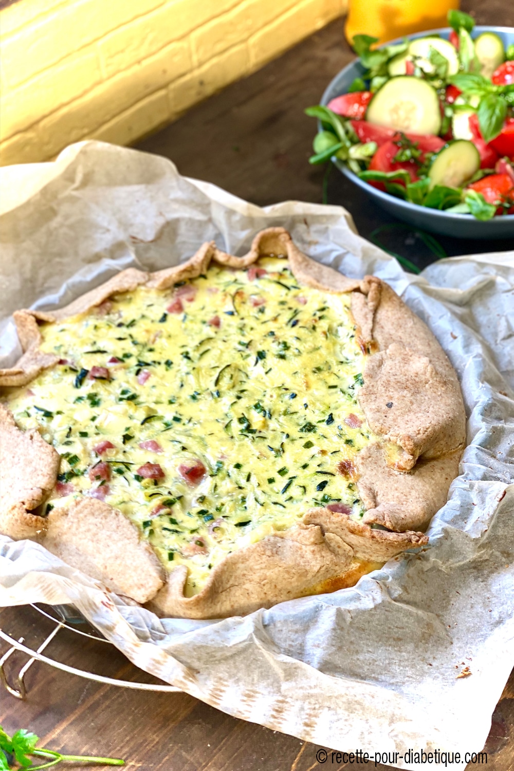 Quiche IG bas à la Courgette et Fromage de Chèvre