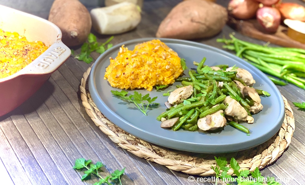 Fricassée de Poulet aux Haricots et Champignons