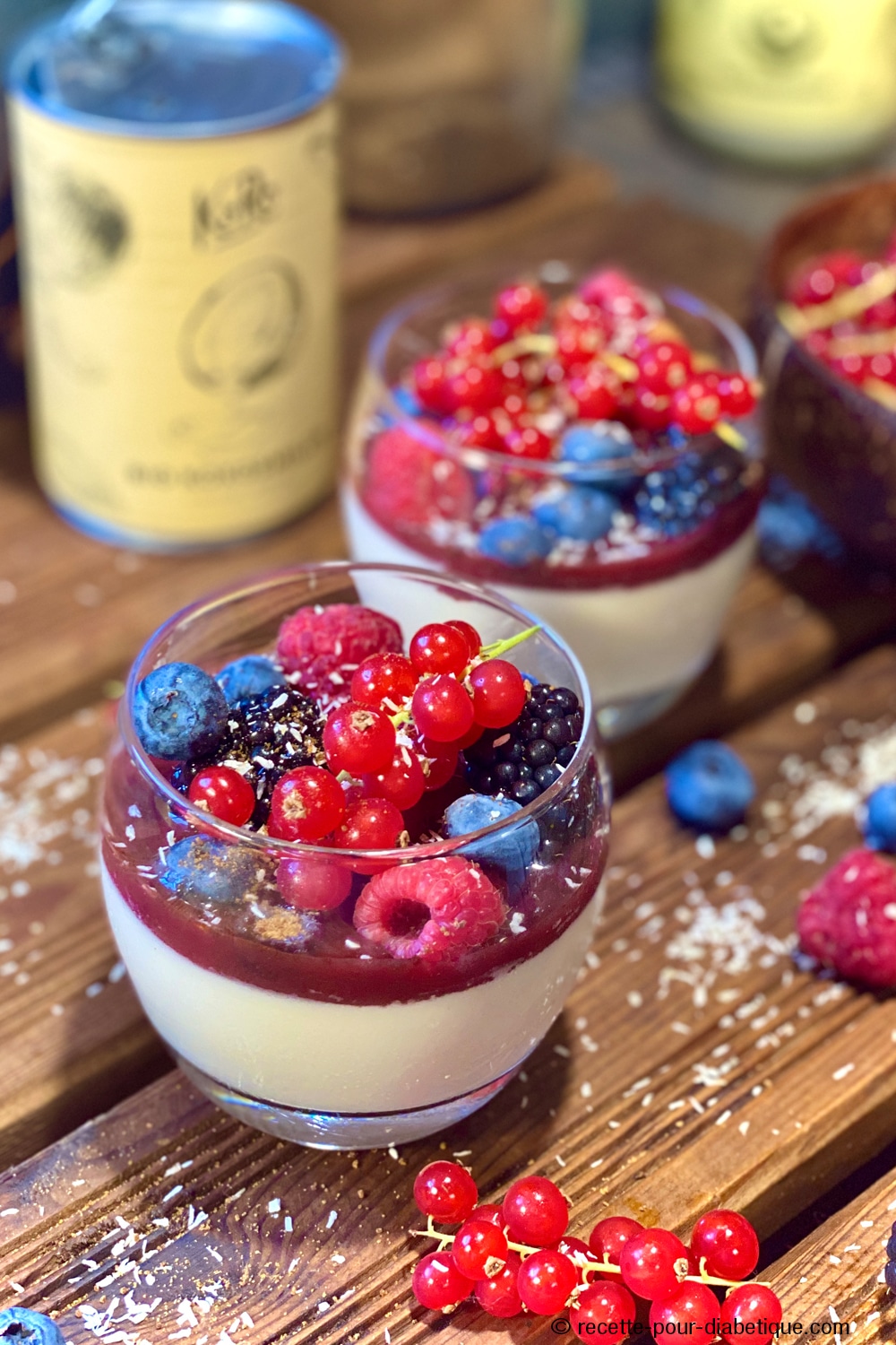 Panna Cotta aux Fruits rouges et lait de coco