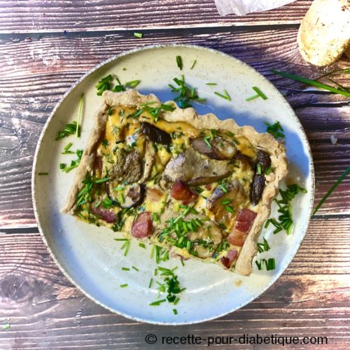 Quiche pour diabétiques et recettes IG bas