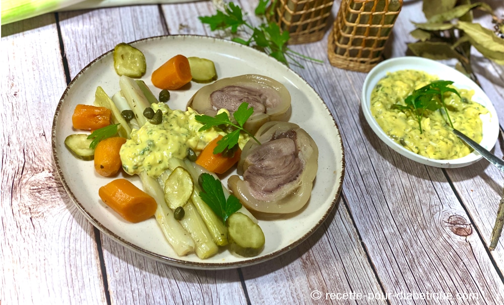 Tête de Veau aux Poireaux sauce Gribiche