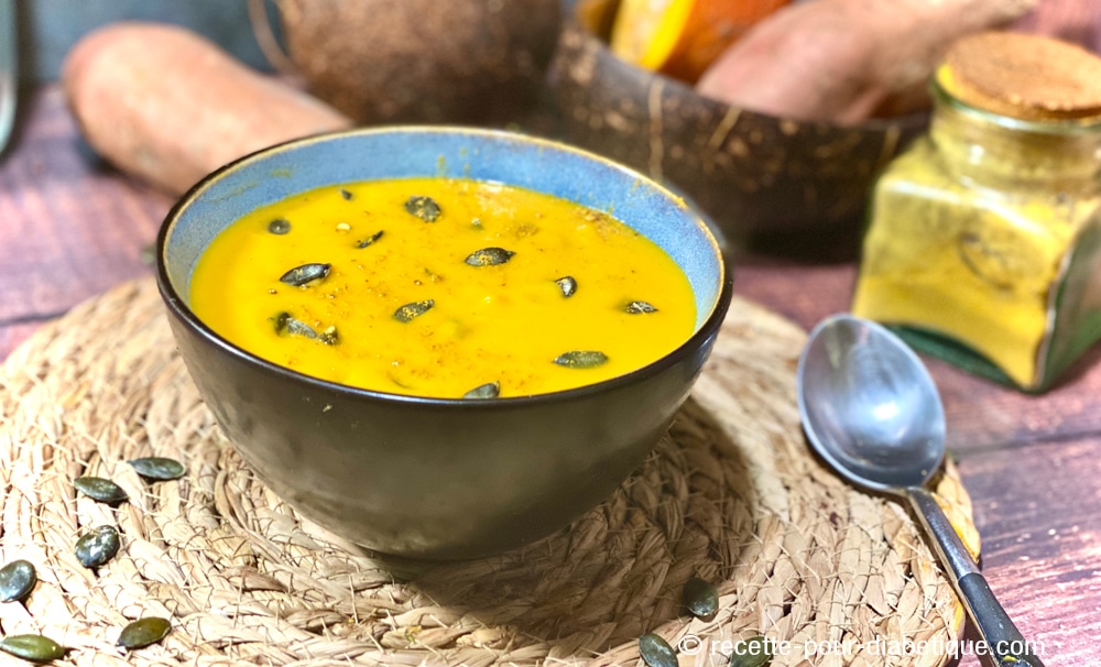 Velouté de patate douce Courge au Curry