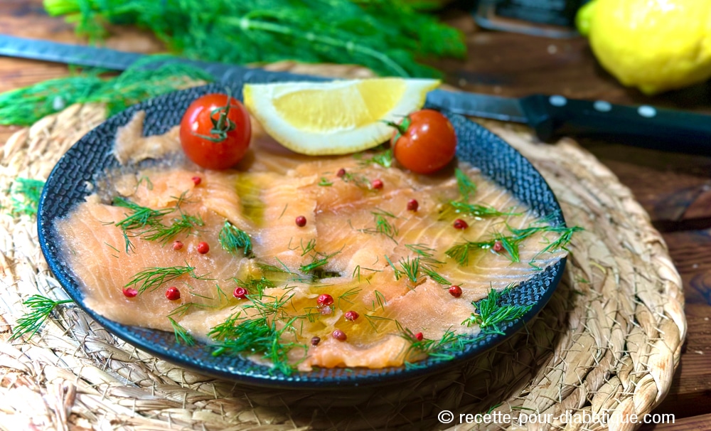 Saumon mariné à l'Aneth