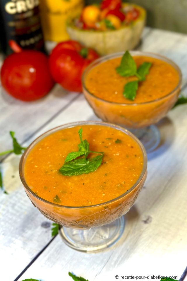 Gaspacho Melon Tomate au Porto