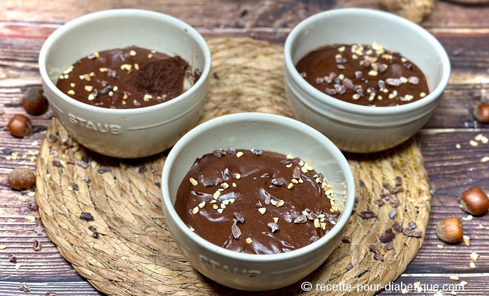 Mousse au chocolat noisette IG bas