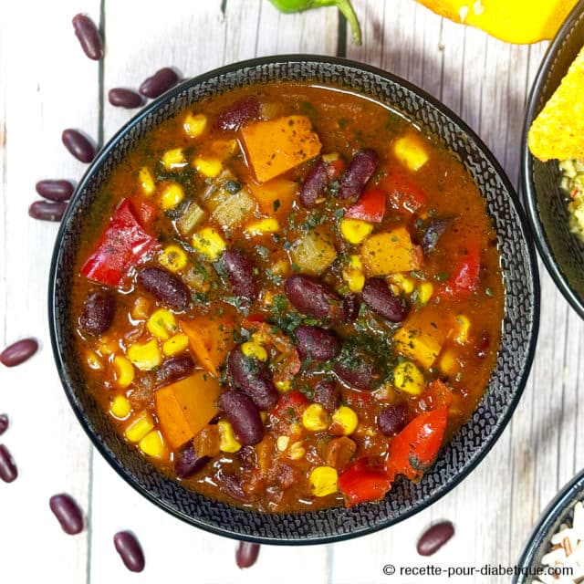 Chili Sin Carne (ou Chili Végétarien) IG Bas